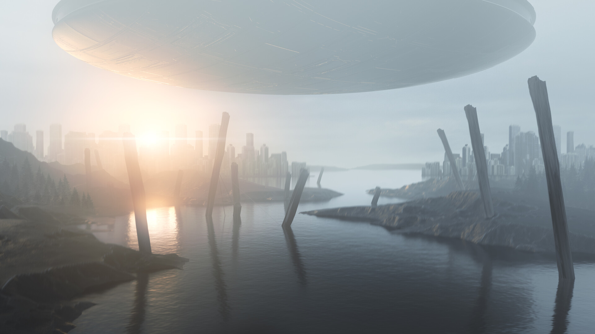 ArtStation - Spaceship Landscape VFX Breakdown