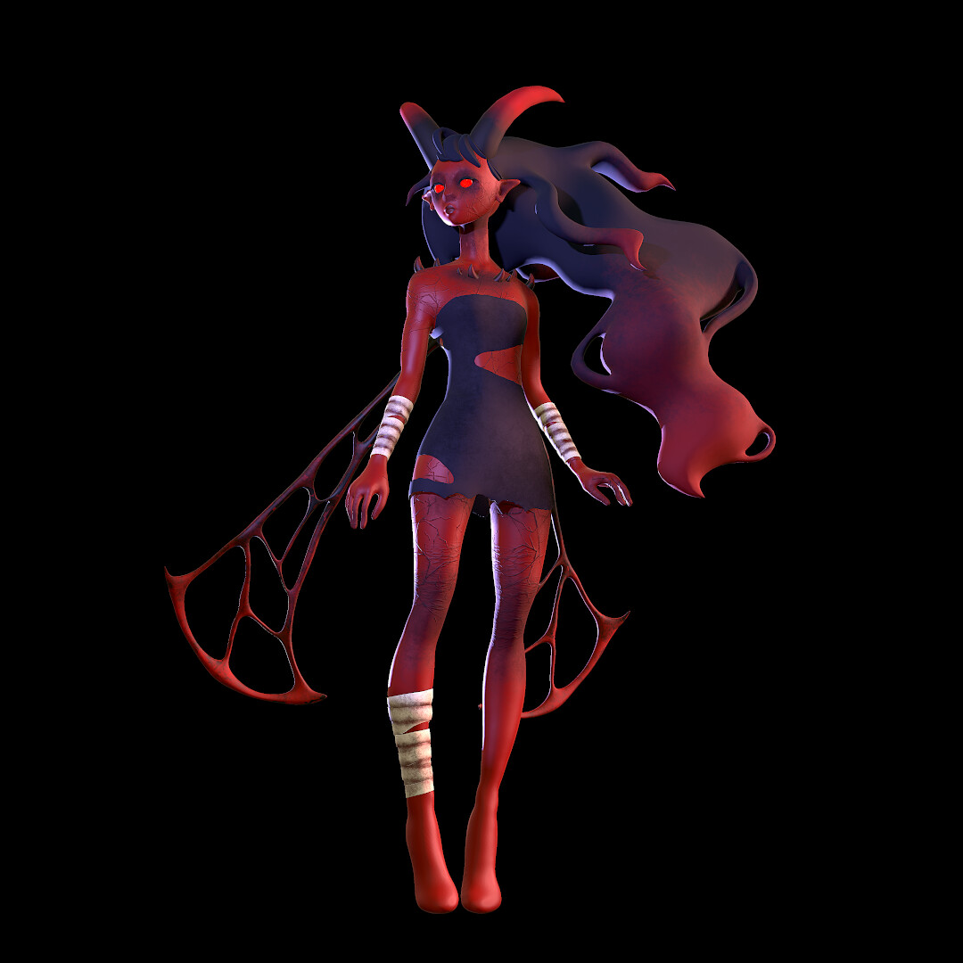 ArtStation - Burnt Wings Demoness