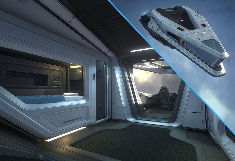 ArtStation - Phobos Starhopper: Spaceship with full interior