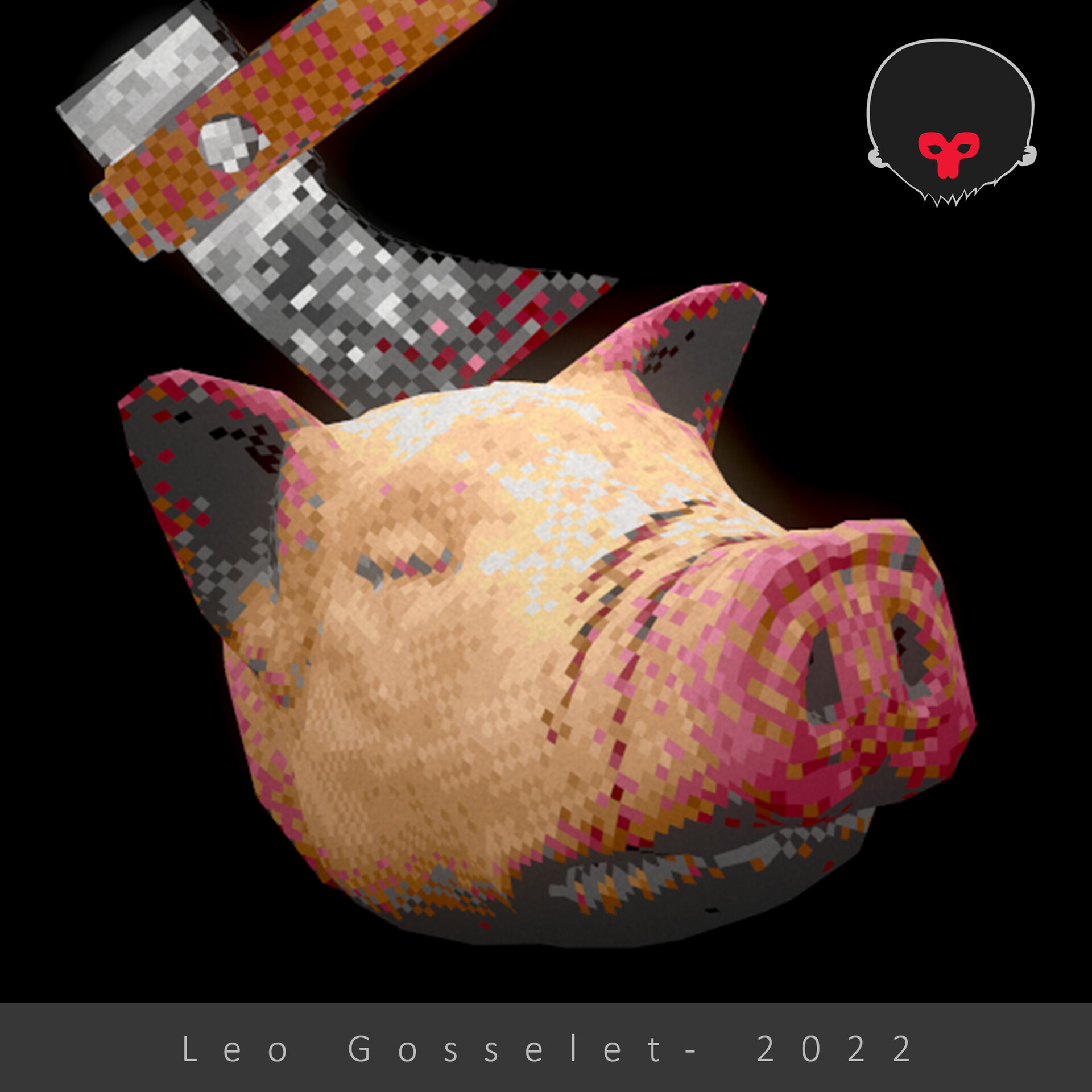 ArtStation - Severed Pig Head - DOOM Texturing test