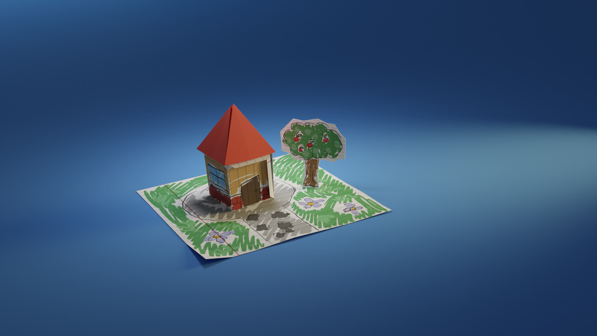 ArtStation - Paper Fold House