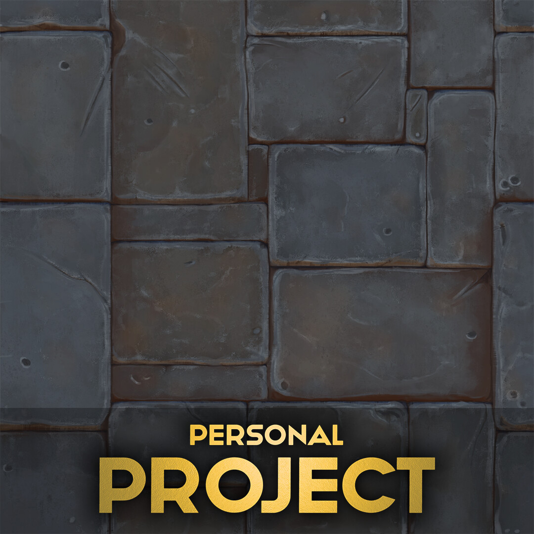 ArtStation - Hand Paint Texture - Brick Pavement