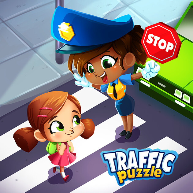 ArtStation - Traffic Puzzle Artwork