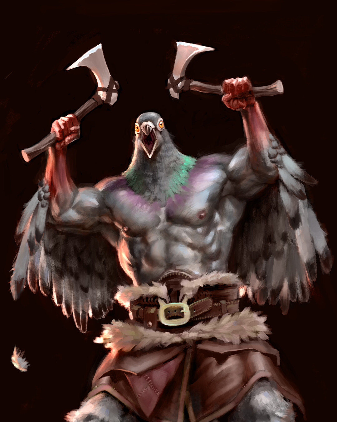 ArtStation - Incontinent Barbarian Pigeon