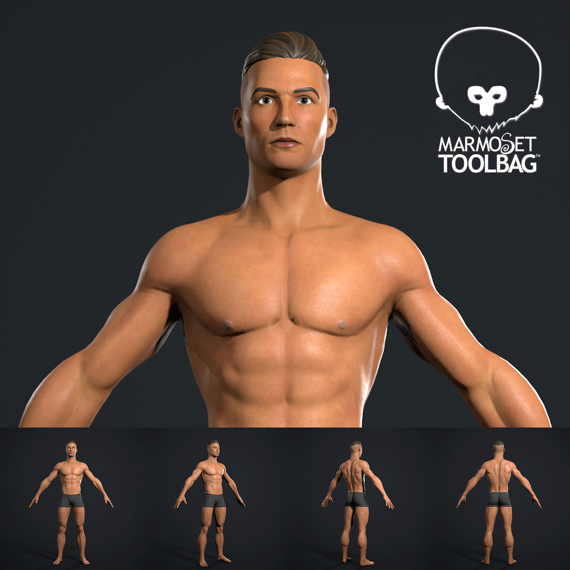 ArtStation - Cristiano Ronaldo CR7 - Stylized 3D Character