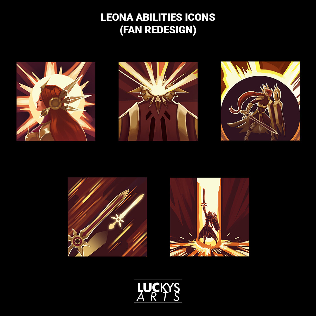 ArtStation - Leona Abilities Icon (Fan Redesign)