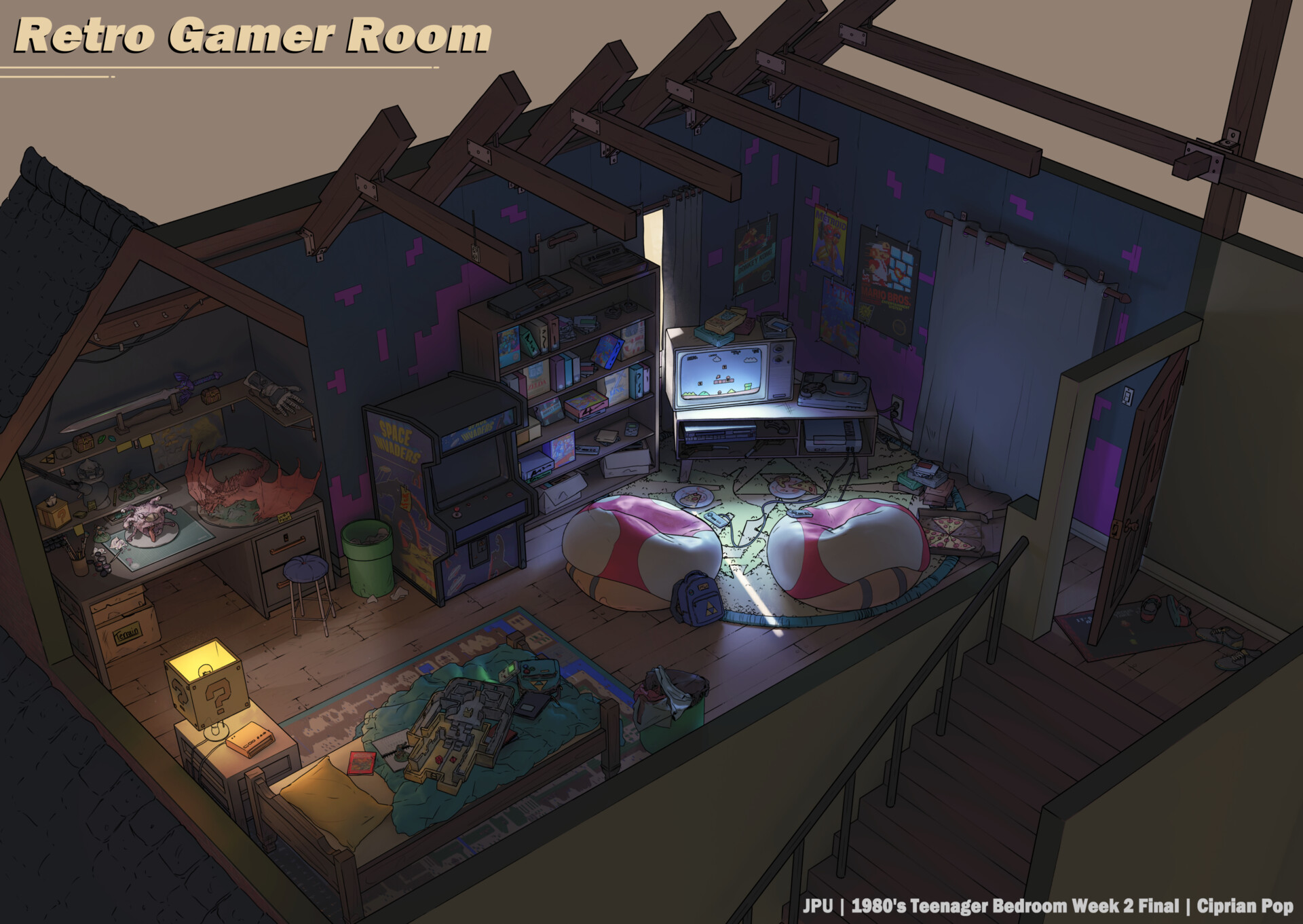 ArtStation - Retro Gamer Den