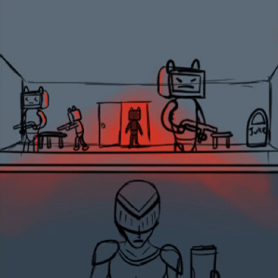 ArtStation - Old Concept Animatic for Cyberpunk Bar Fight