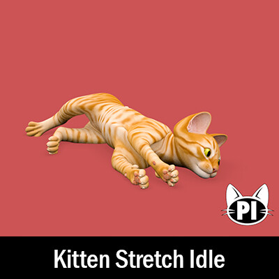 ArtStation - Kitten Stretch Idle