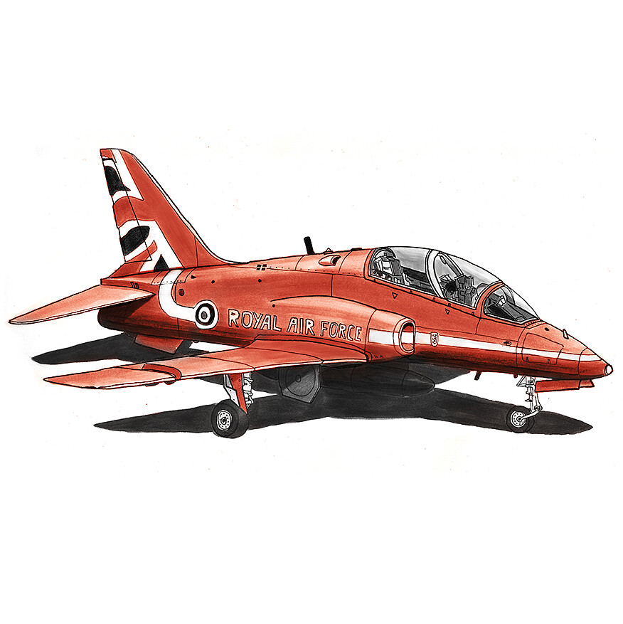 ArtStation - Red Arrows BAE Hawk T1