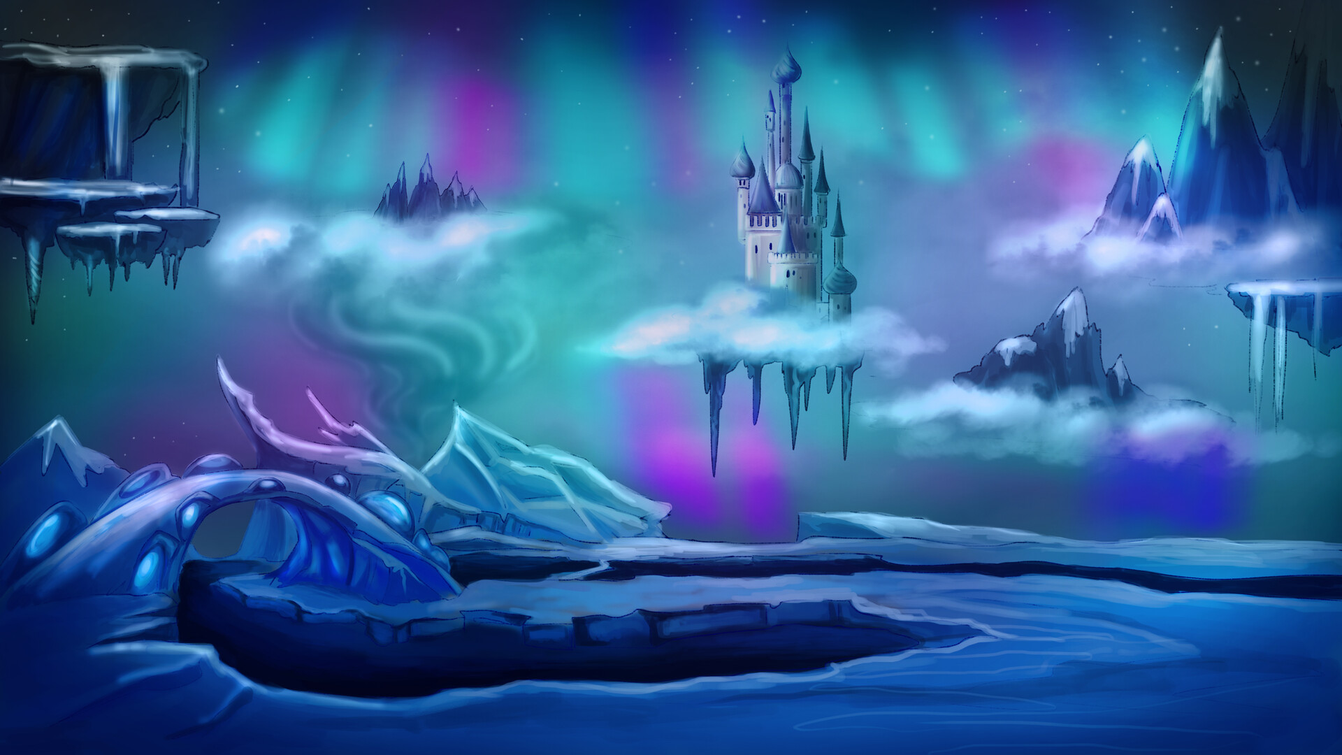 ArtStation - Background Design - Ice Sky Tower