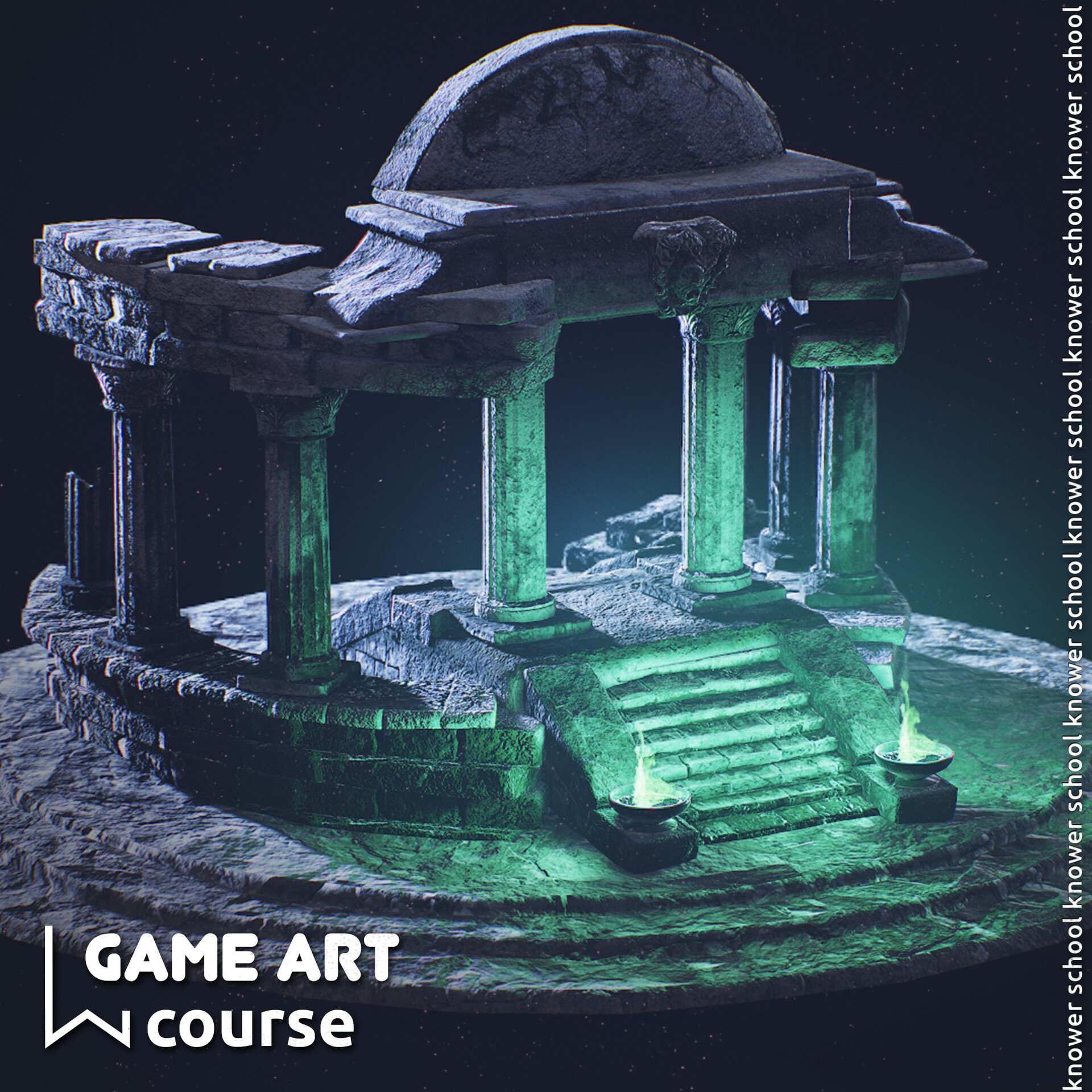 ArtStation - Ancient Ruins animation / Anton Labutin / knower school