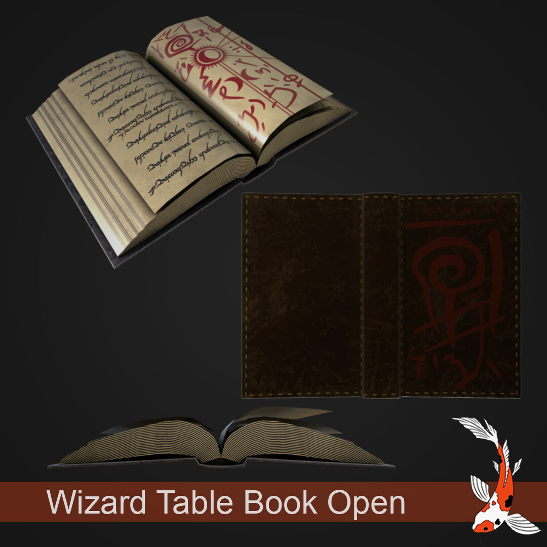 ArtStation - Wizard_Table_Book_Open