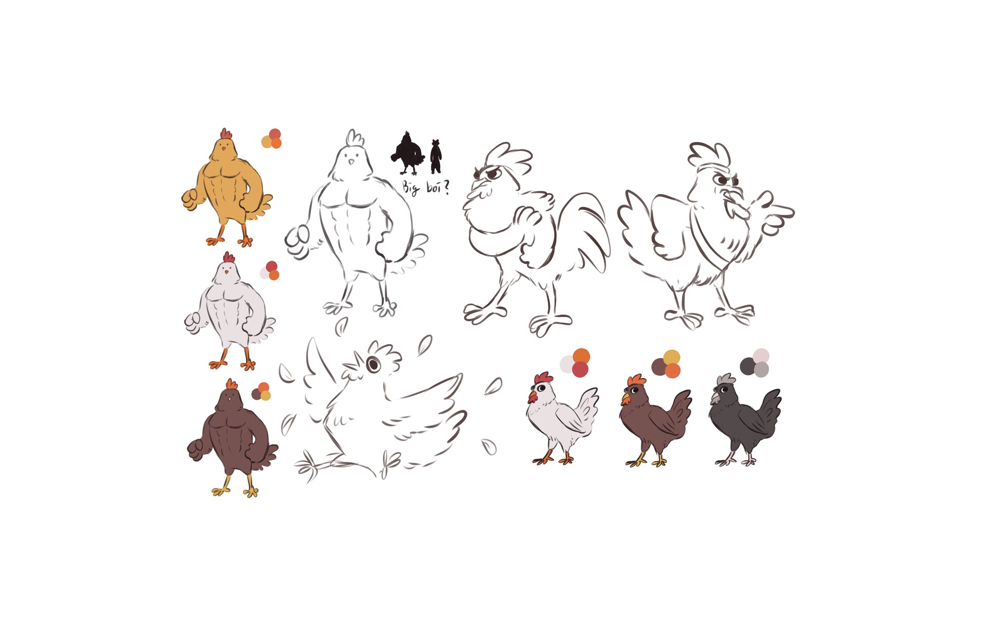 ArtStation - Chicken enemy concepts