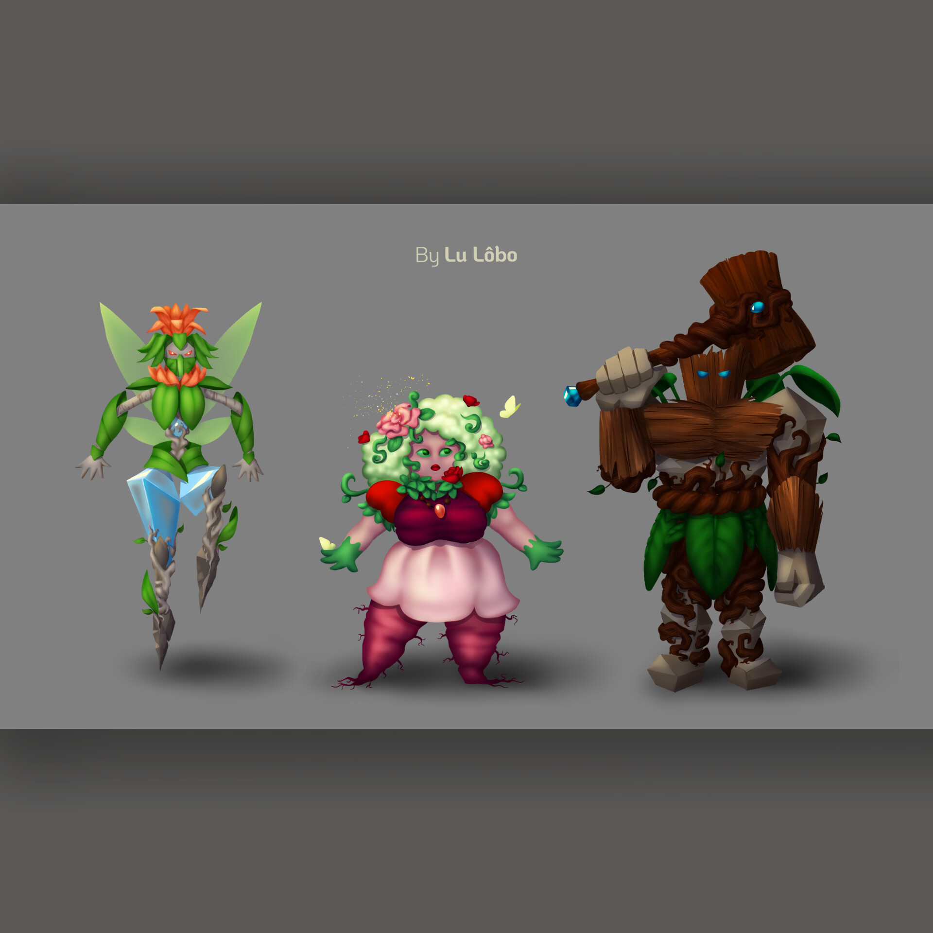 ArtStation - Forest Characters - Using the 3 basic shapes