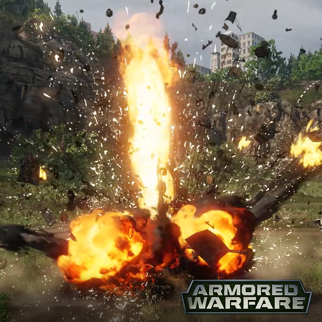ArtStation - Armored Warfare - Tank Damage VFX