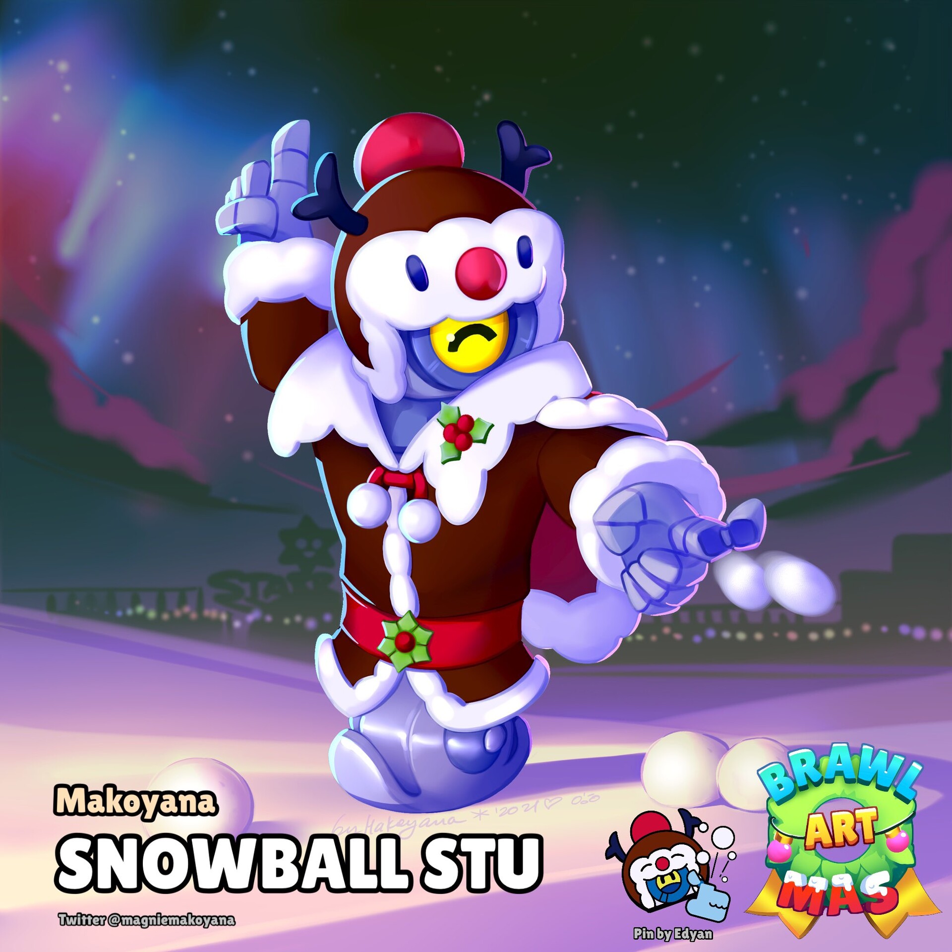 ArtStation - Brawl Stars Stu - fan skin ideas for Twitter collabs