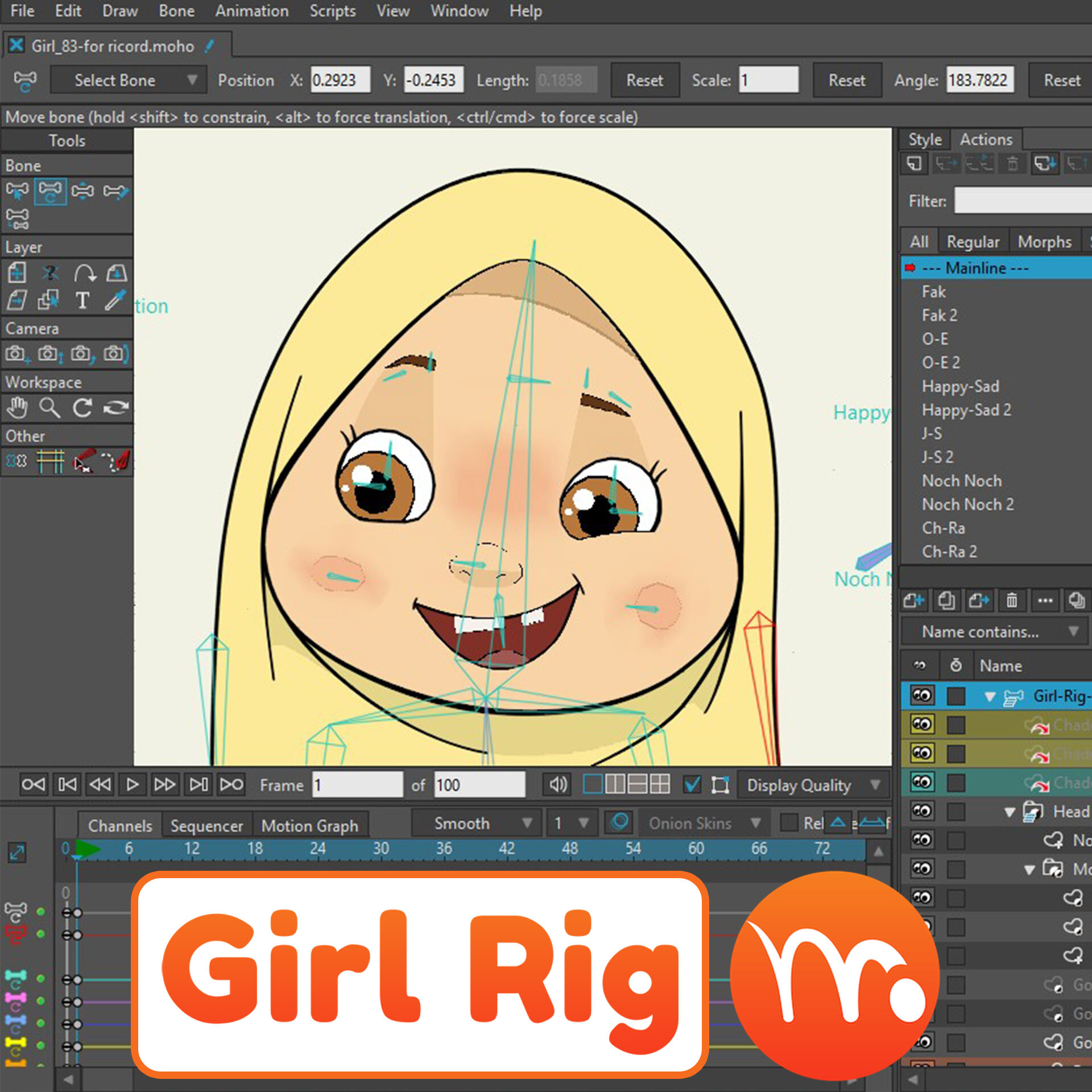 ArtStation - Girl Rig - Made With Moho 13.5.1