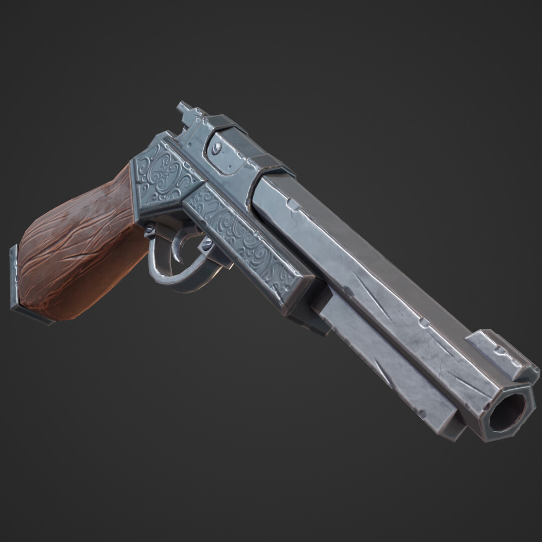 ArtStation - Engraved Handgun