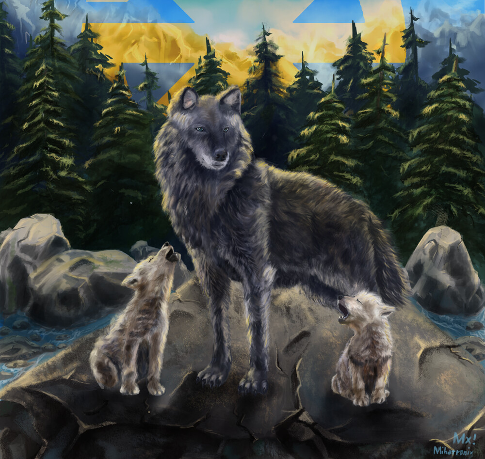 ArtStation - Raising the young - Slavic Wolves