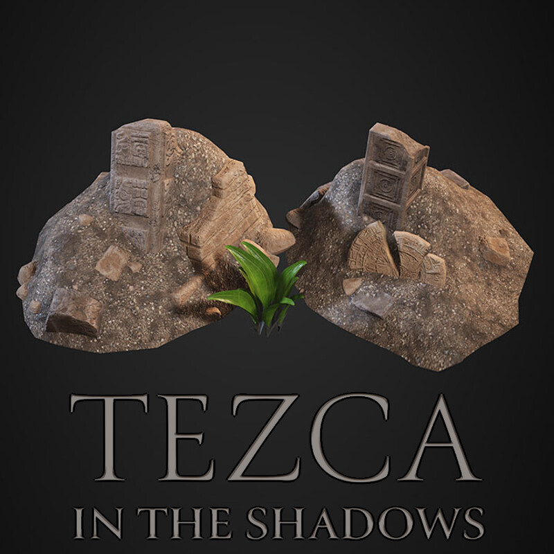 ArtStation - "Tezca: Into the Shadows" - Rubble and Plant Set