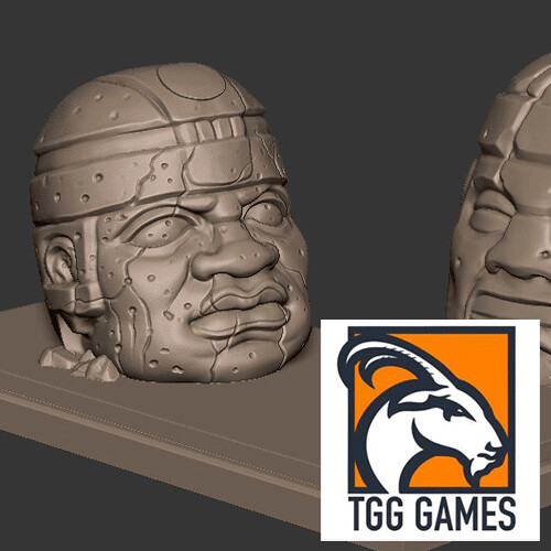 ArtStation - Olmec Heads - Miniature