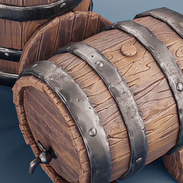 ArtStation - Stylised Barrel