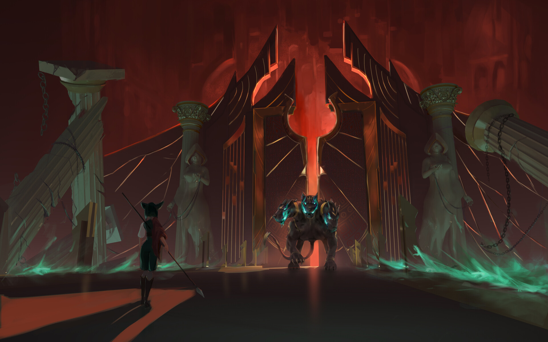 ArtStation - Hellscape Environment concept