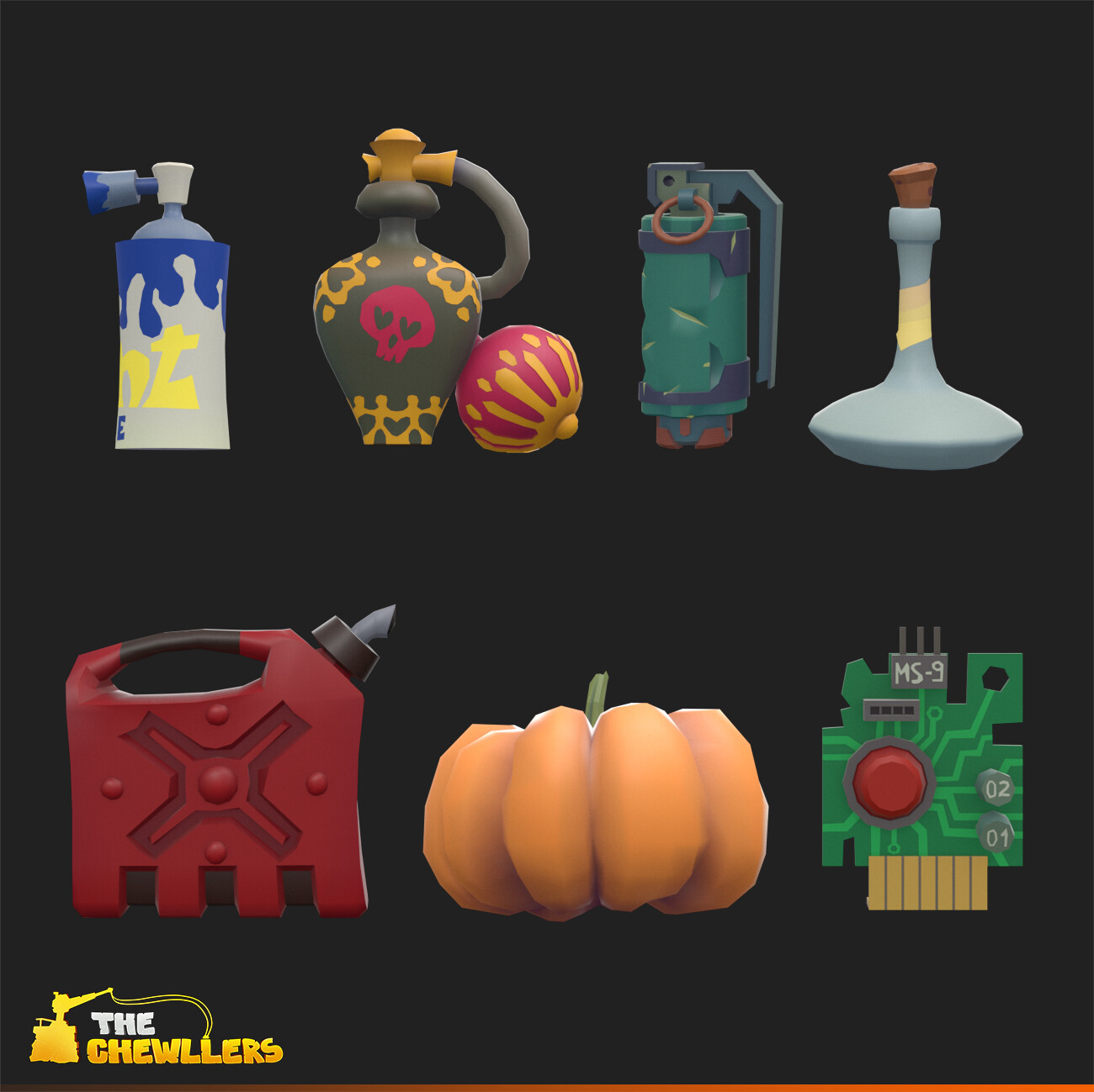 ArtStation - The Chewllers - Throwable Items