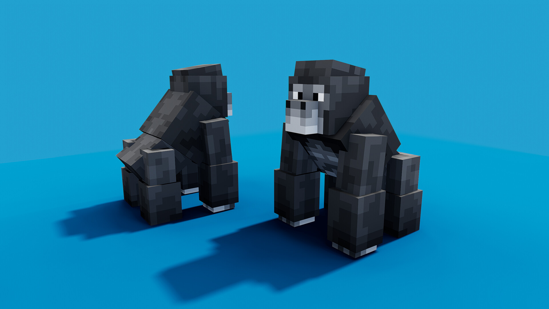 ArtStation - Gorilla Minecraft 3d model