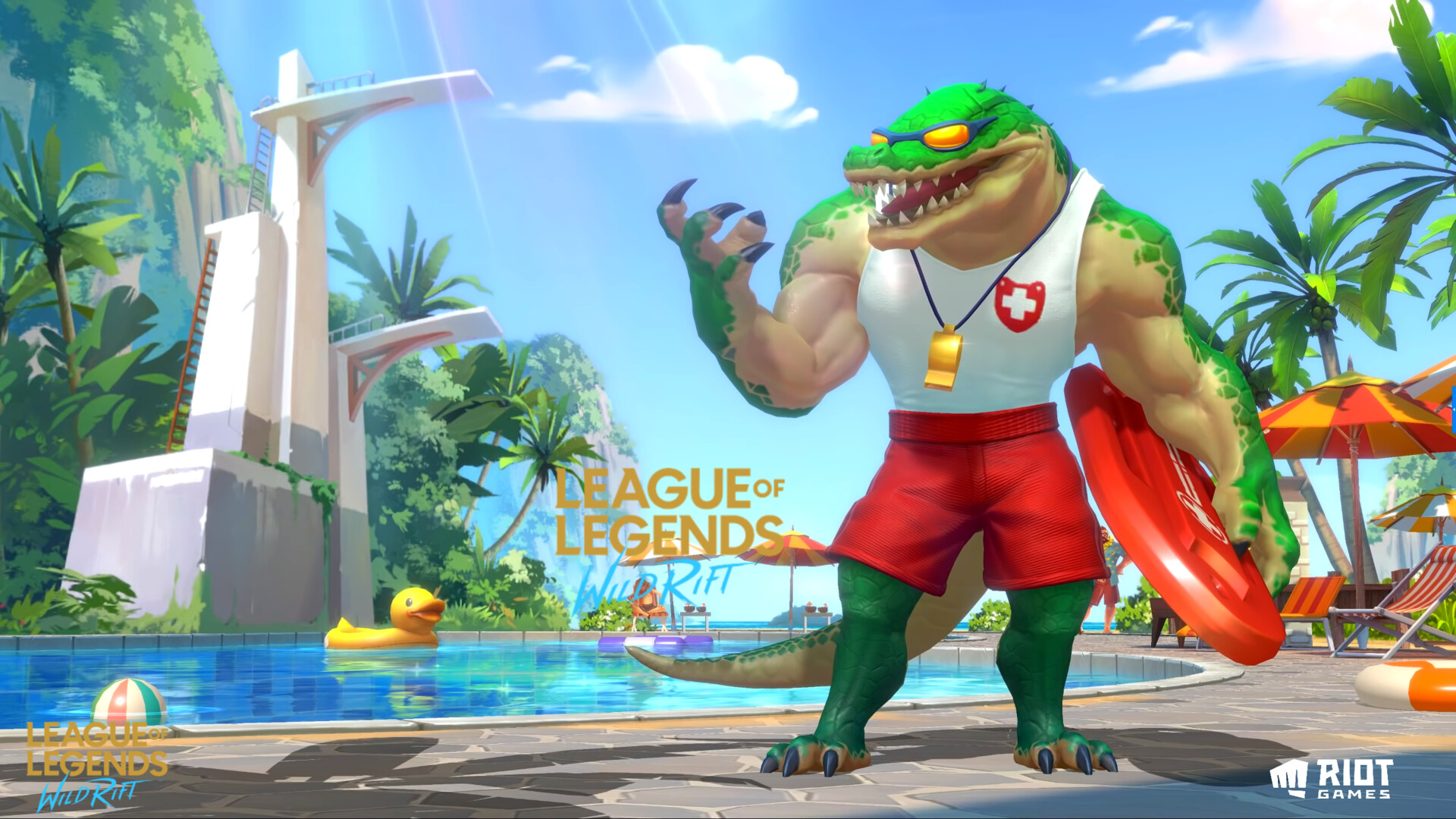 ArtStation - Pool Party Renekton Wild Rift Skin Turntable Animation