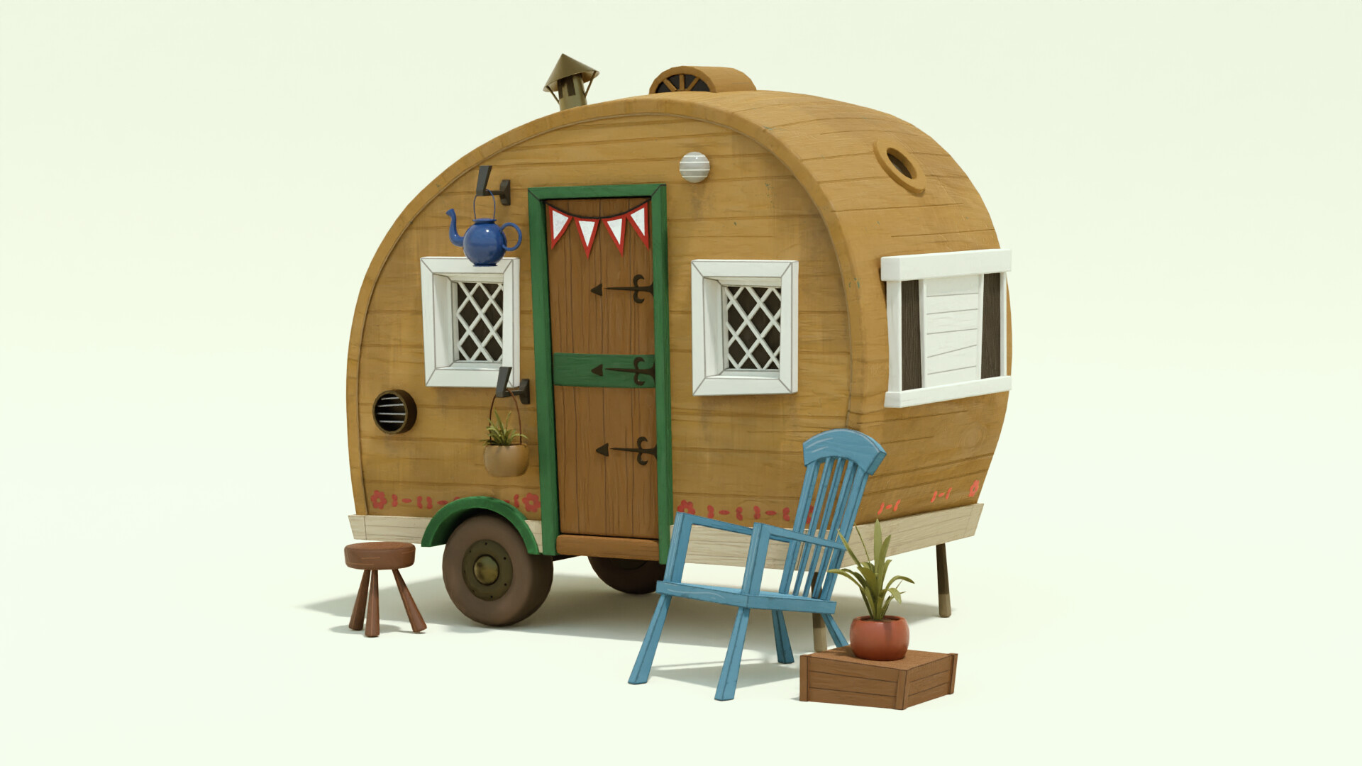ArtStation - Tiny Wagon House - 3D Model