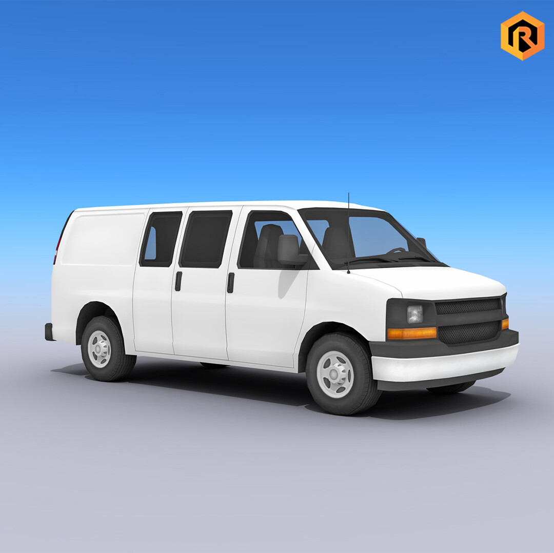 ArtStation - Full Size Van Low-poly 3D model