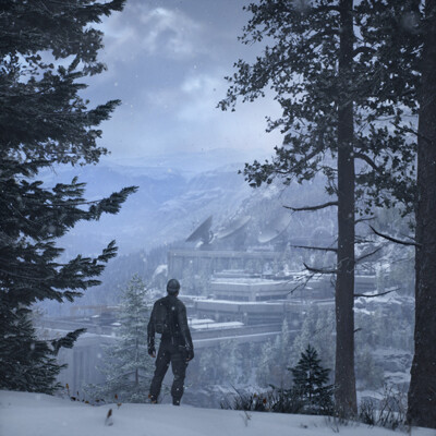ArtStation - Winter Forest Research Base