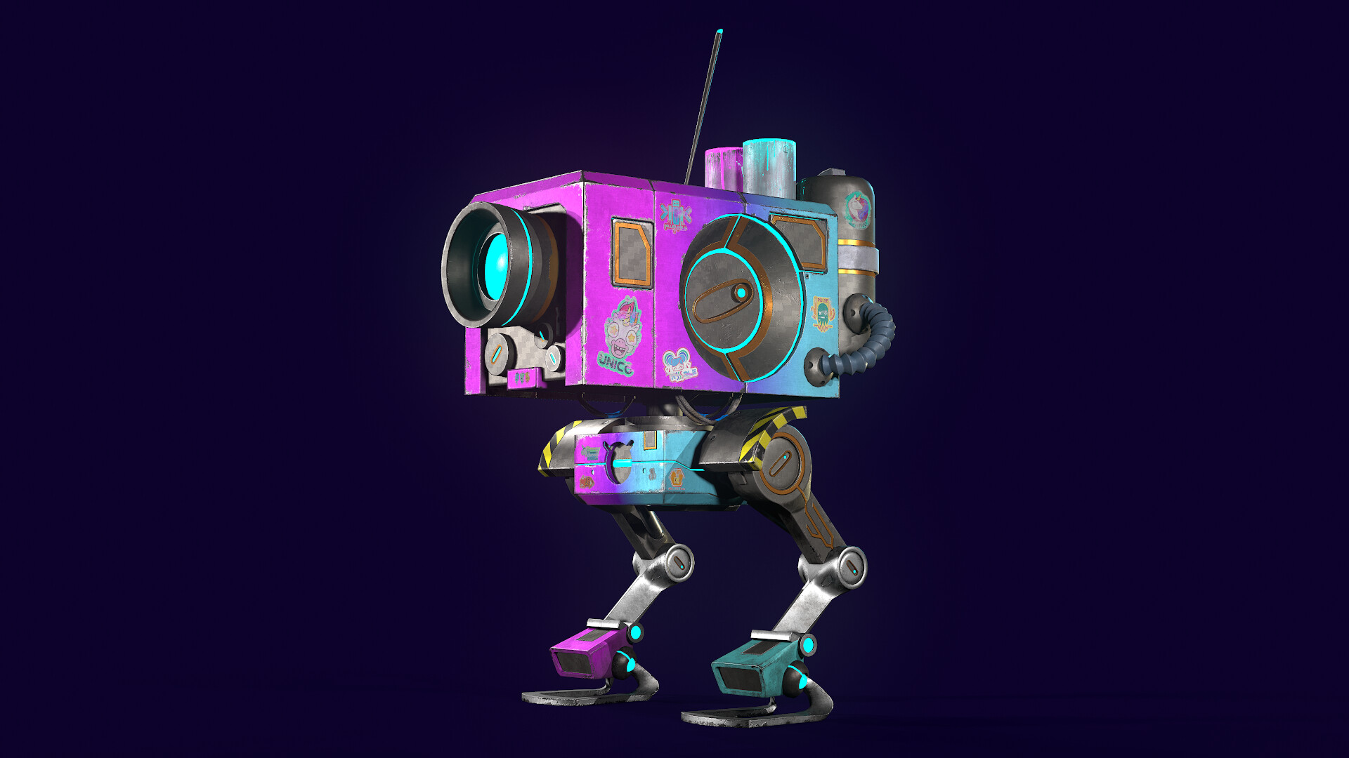 ArtStation - Glitchpop Robot - Lookdev Study
