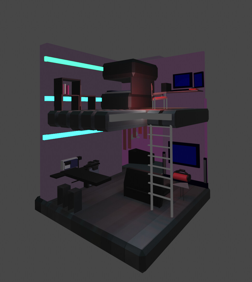 ArtStation - cyberpunk bunker