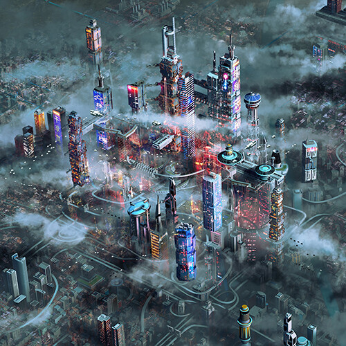 ArtStation - Crystalpunk city map