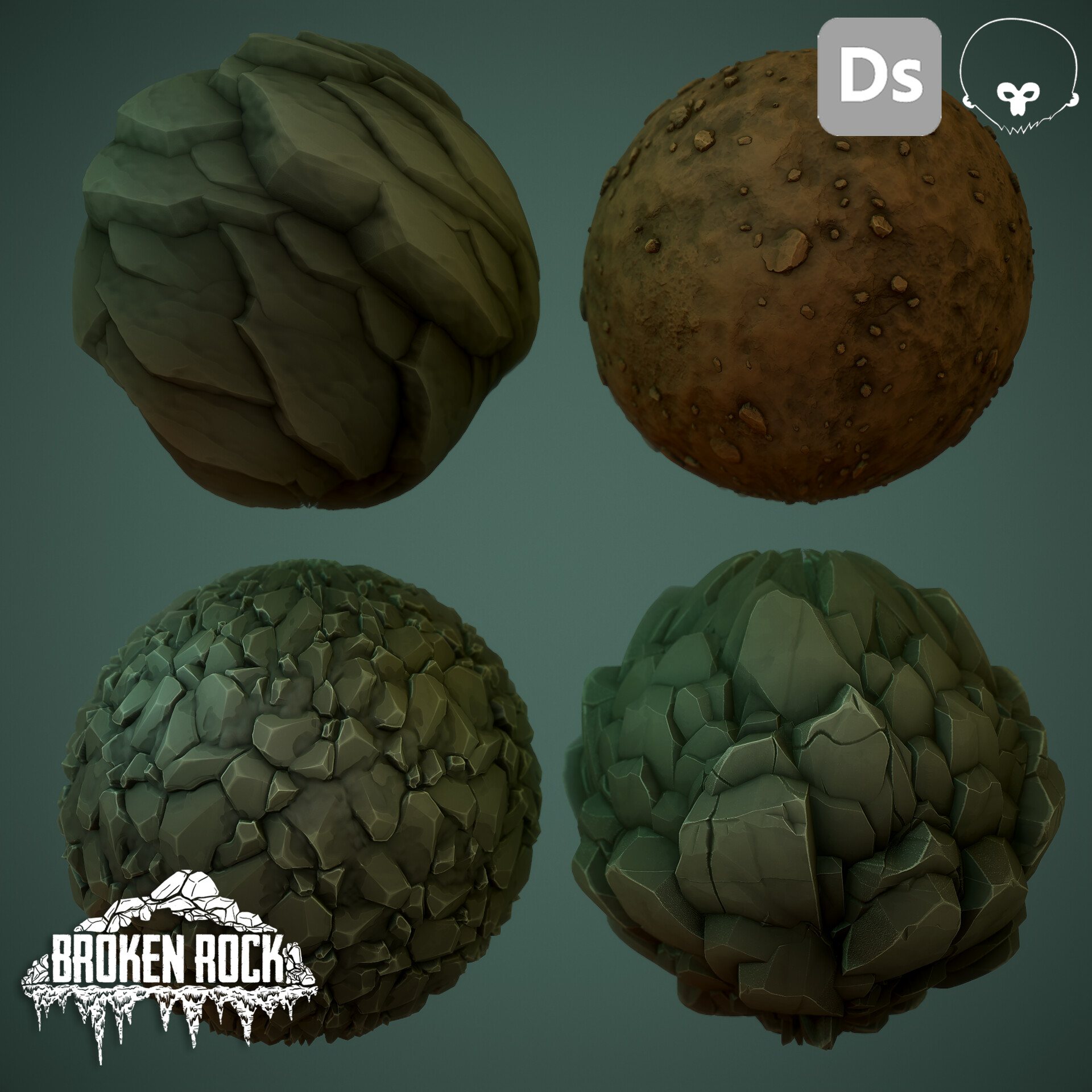 ArtStation - Broken Rock - Material Dump