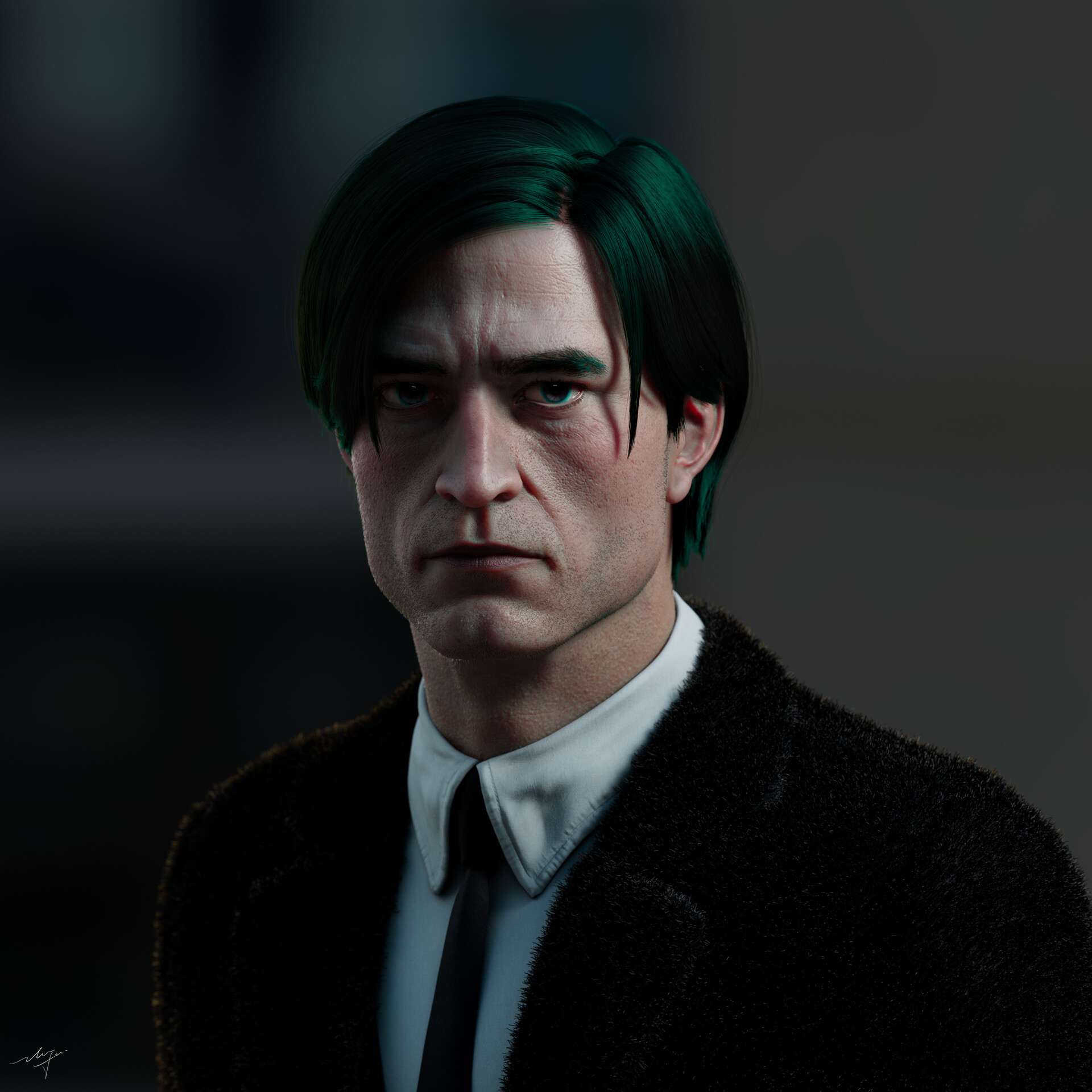ArtStation - Portrait Practice-Bruce Wayne（Robert Pattinson）