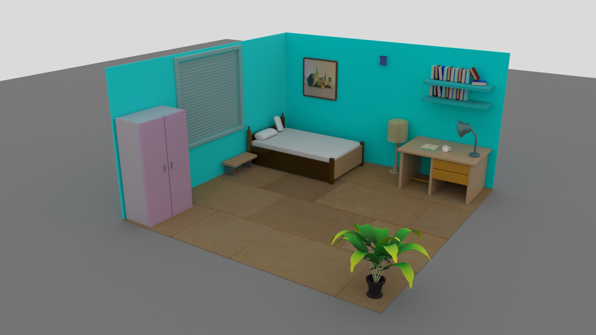 ArtStation - Low poly room modelling