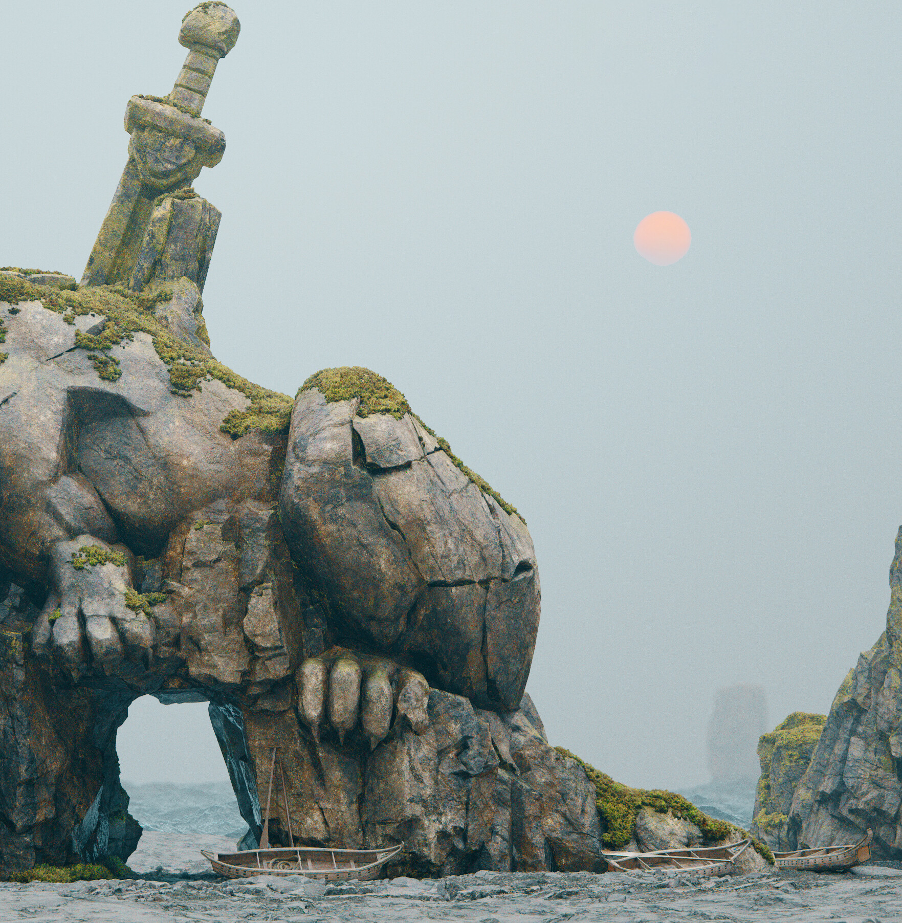 ArtStation - Wolf Rock Beach