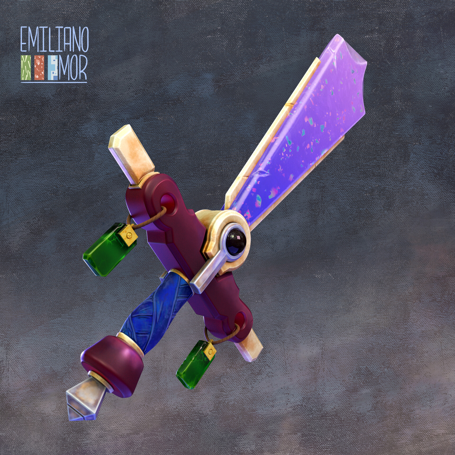 ArtStation - "Opal Magic Sword" Asset Design