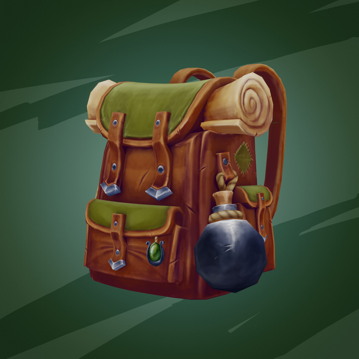 ArtStation - Handpainted Fantasy Backpack