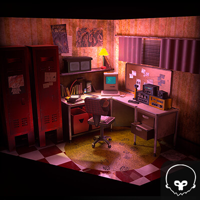 ArtStation - Dustin's Office - Stranger Things