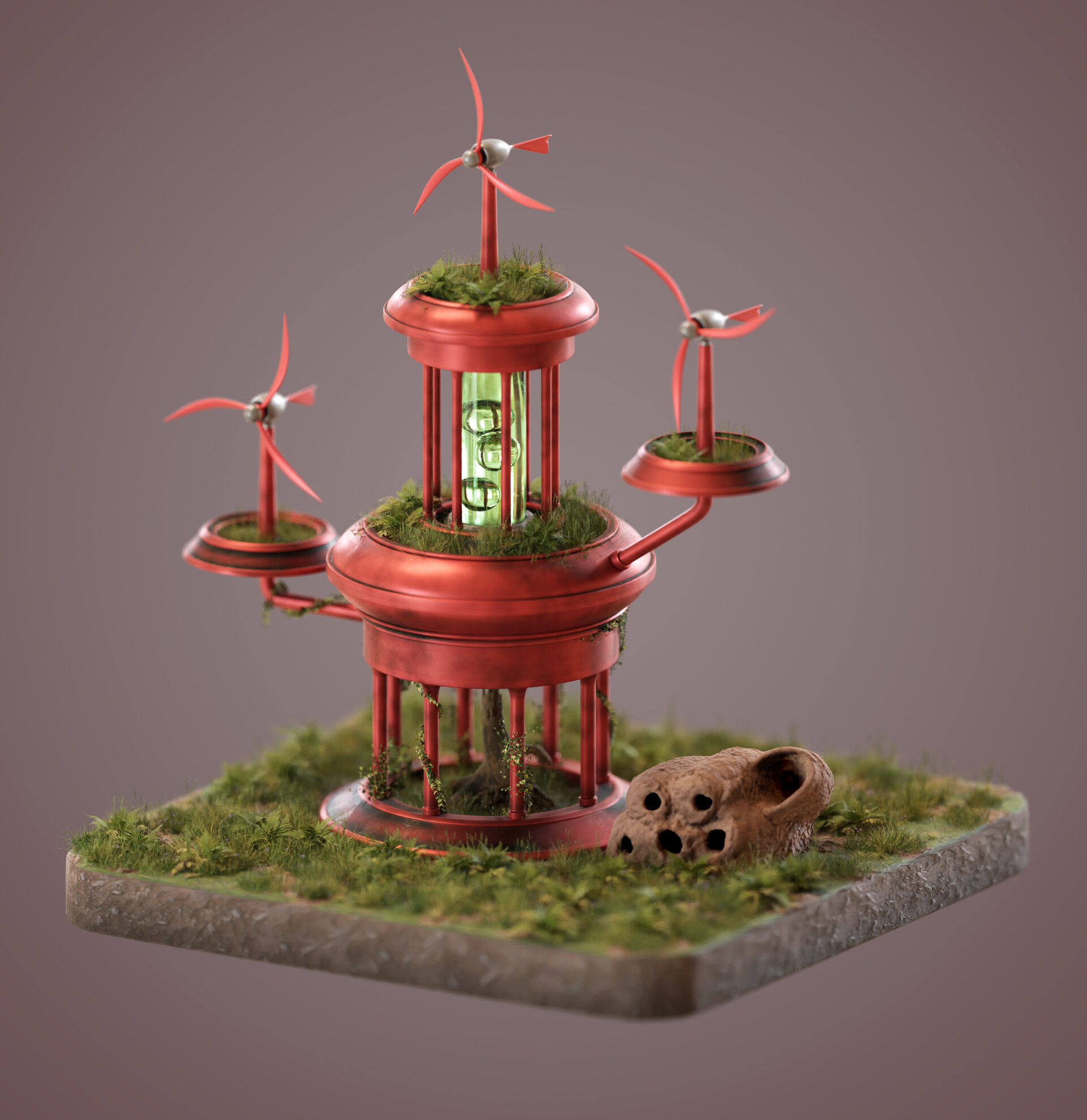 ArtStation - Ruin Wind Turbine