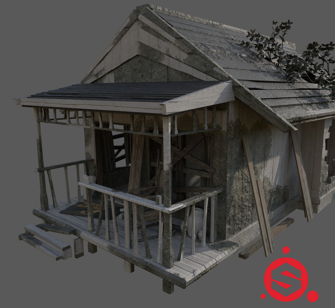 ArtStation - Lasting Memory - Abandoned House Textured