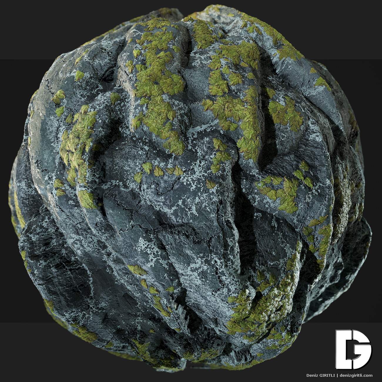 ArtStation - Mossy Rock Material - Substance Designer