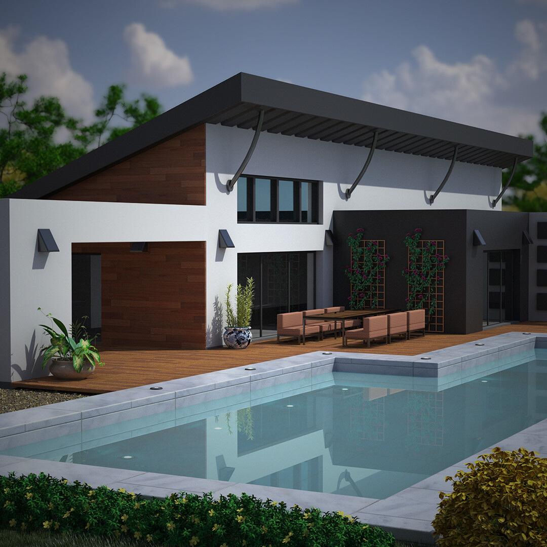 ArtStation - 3D Modern house