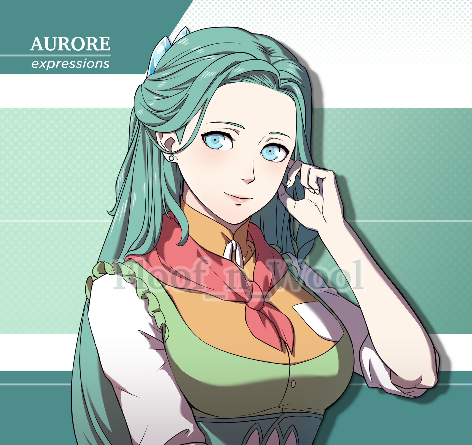 ArtStation - Visual novel game character sprites - Aurore Confiance ...
