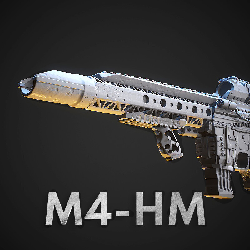 ArtStation - "M4-Hm" Assault rifle // model